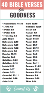 40 Meaningful Bible Scriptures on Goodness – ConnectUS