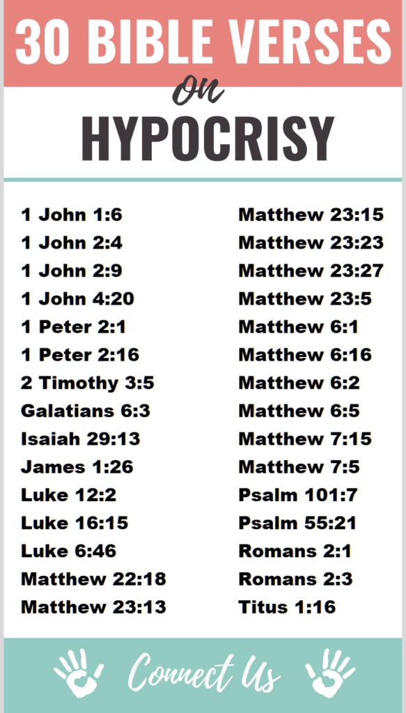 30 Compelling Bible Scriptures on Hypocrisy – ConnectUS