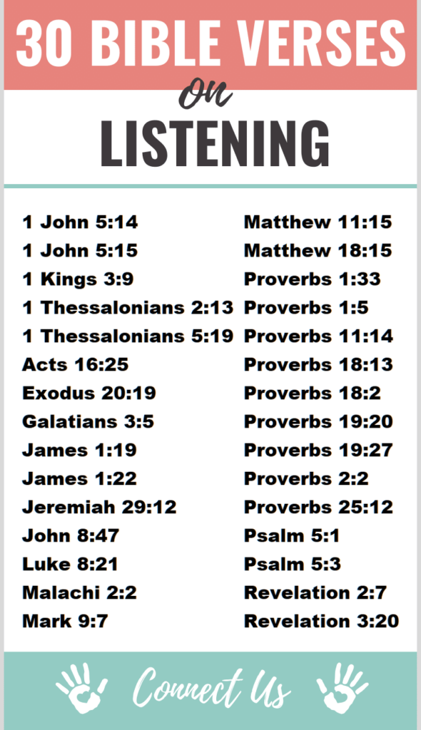 30 Best Bible Scriptures on Listening – ConnectUS