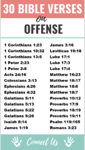 30 Important Bible Scriptures on Offense – ConnectUS