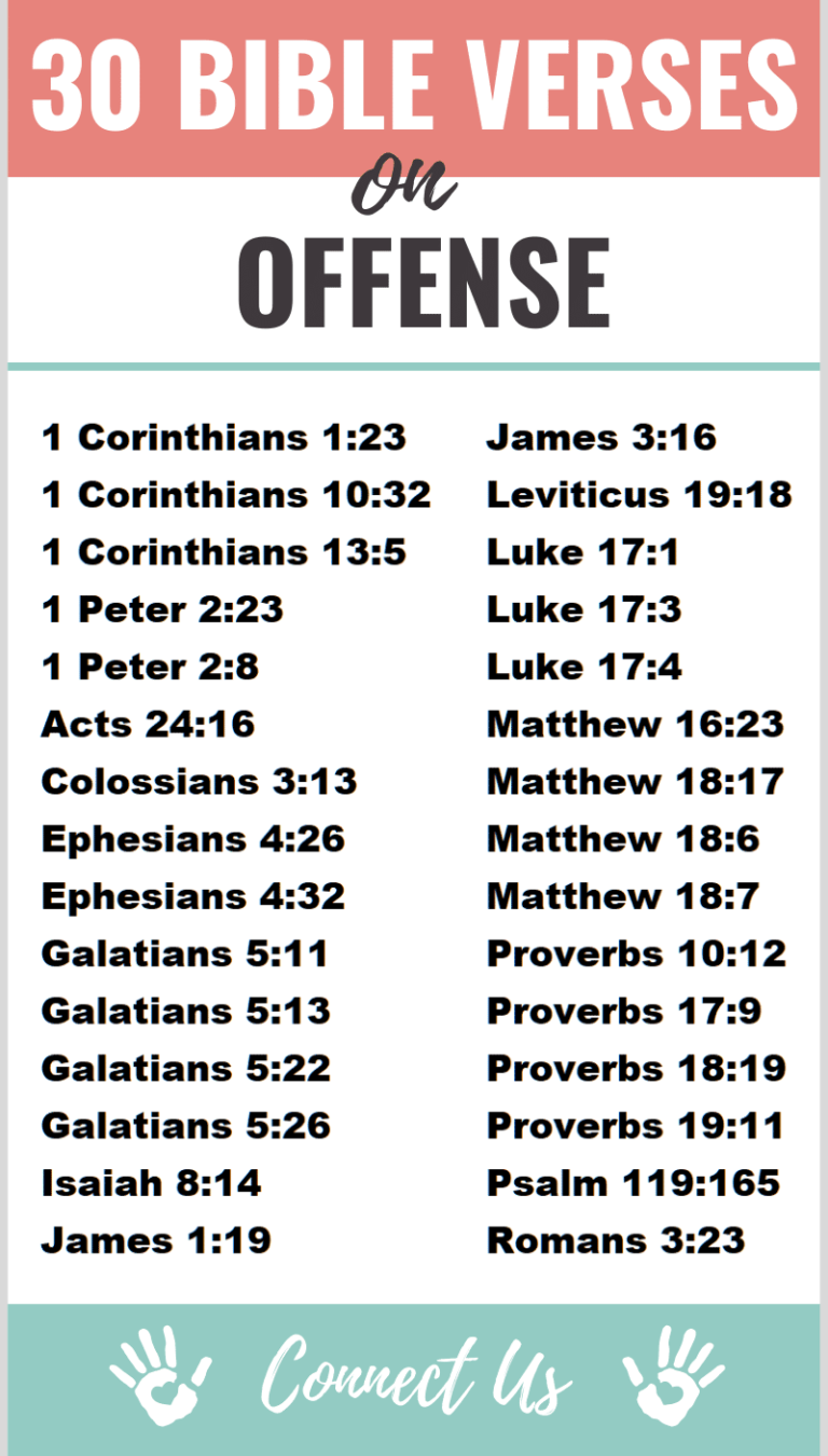 30 Important Bible Scriptures on Offense – ConnectUS