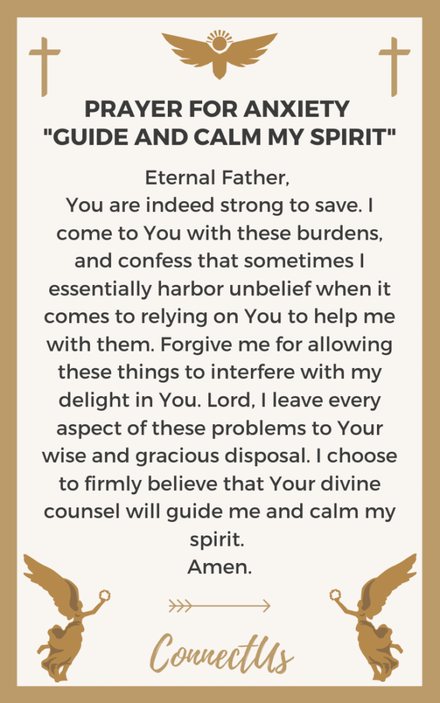 25 Uplifting Prayers for Anxiety with Prayer Card Images – ConnectUS