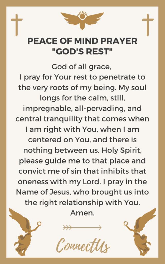 25 Encouraging Prayers for Peace of Mind with Images – ConnectUS