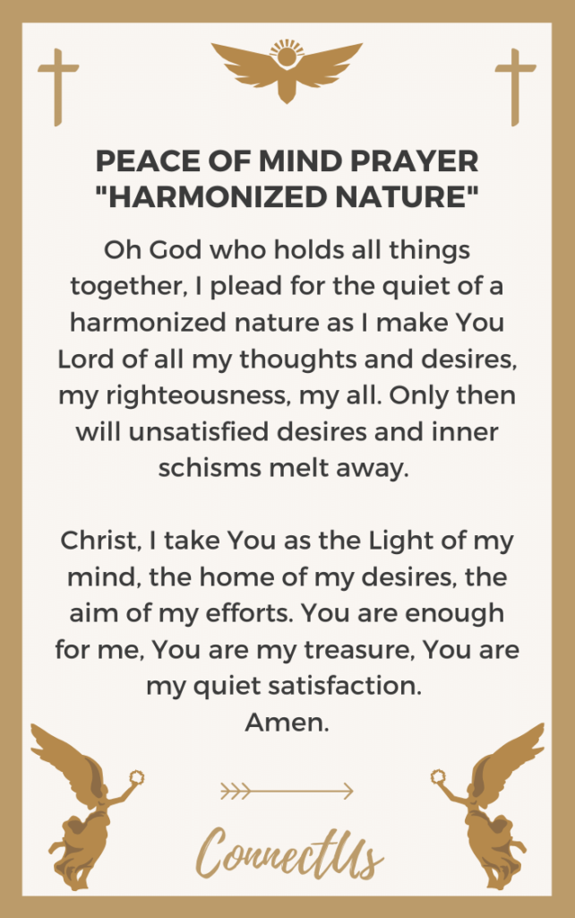 25 Encouraging Prayers for Peace of Mind with Images – ConnectUS