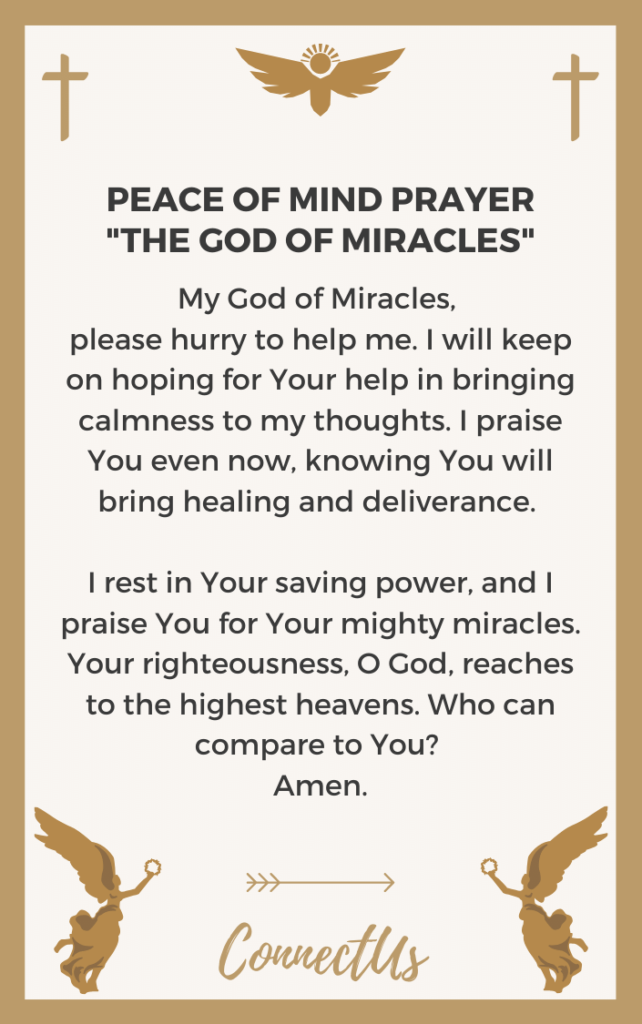25 Encouraging Prayers for Peace of Mind with Images – ConnectUS