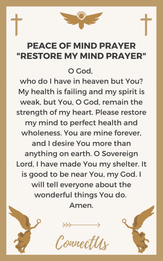 25 Encouraging Prayers for Peace of Mind with Images – ConnectUS