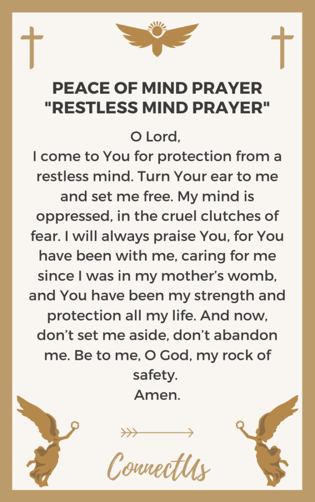 25 Encouraging Prayers for Peace of Mind with Images – ConnectUS