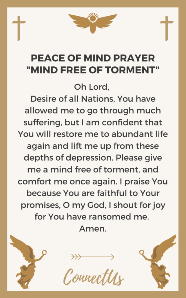 25 Encouraging Prayers for Peace of Mind with Images – ConnectUS