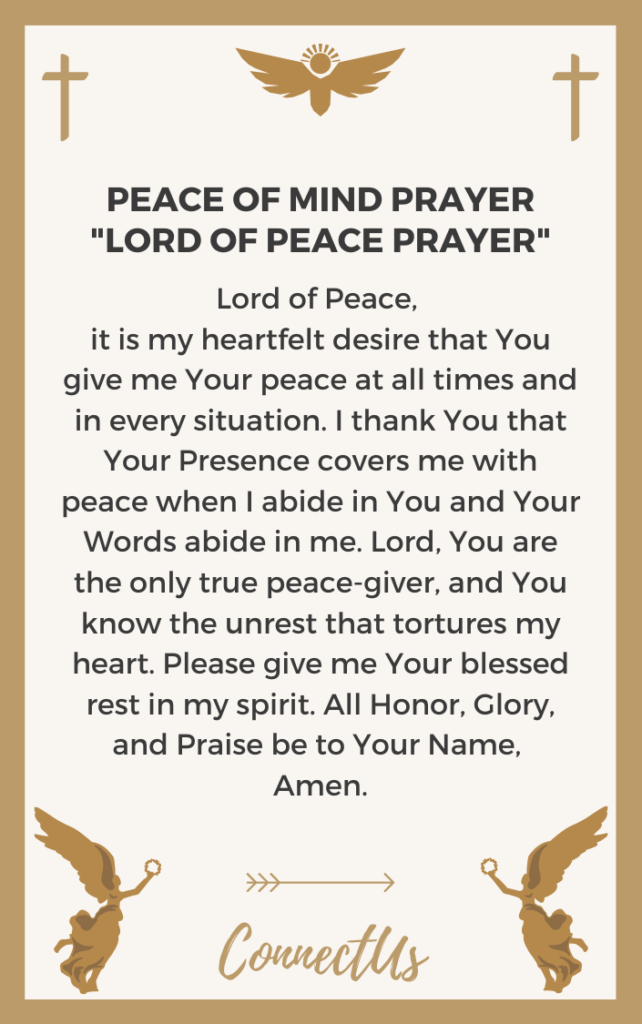 25 Encouraging Prayers for Peace of Mind with Images – ConnectUS