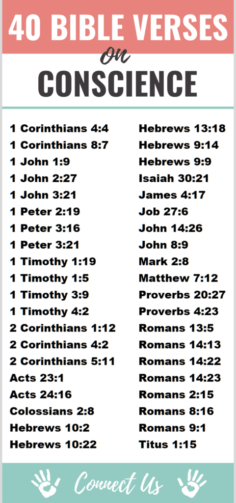 40 Compelling Bible Scriptures on Conscience – ConnectUS