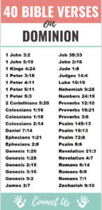 40 Powerful Bible Scriptures on Dominion and Authority – ConnectUS