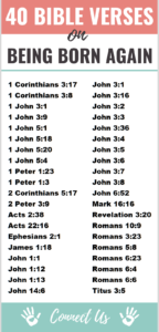 40 Transcendent Bible Scriptures on Being Born Again – ConnectUS