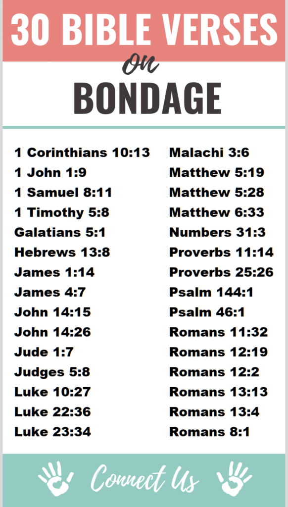30 Strong Bible Scriptures on Bondage – ConnectUS