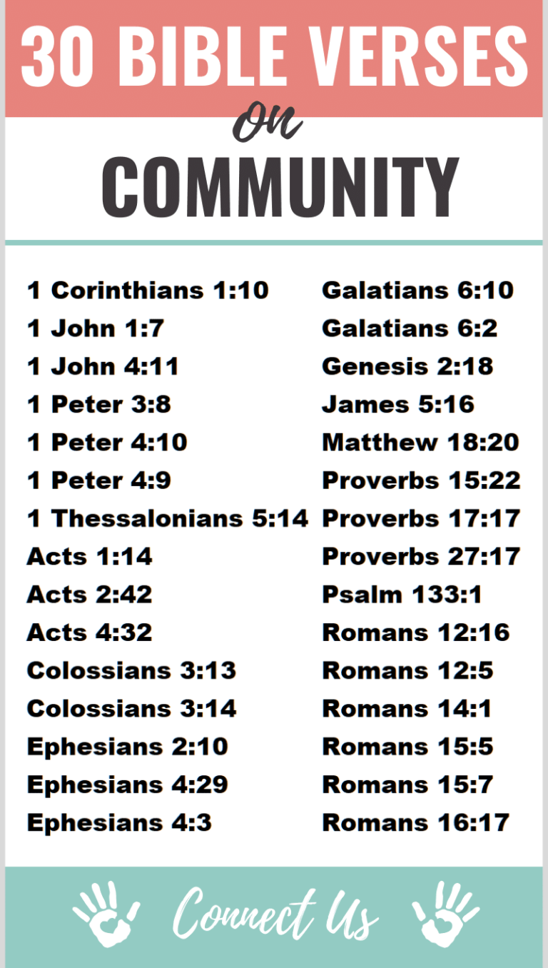 30 Compelling Bible Scriptures on Community – ConnectUS