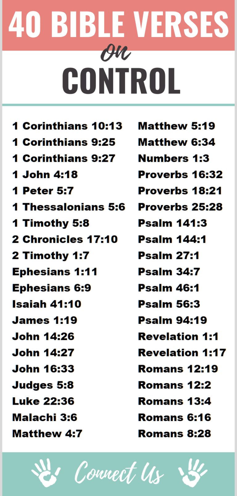 40 Powerful Bible Scriptures on Control – ConnectUS
