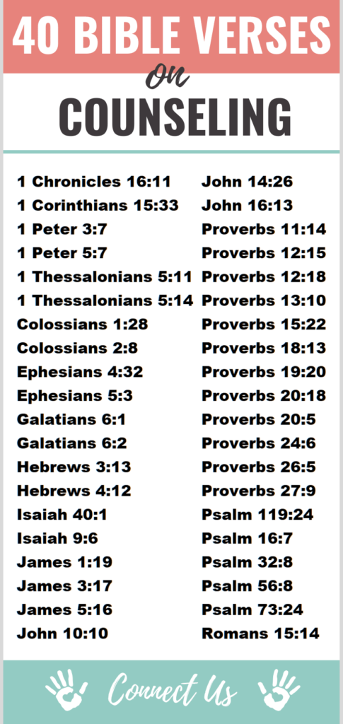 40 Best Bible Scriptures on Counseling – ConnectUS