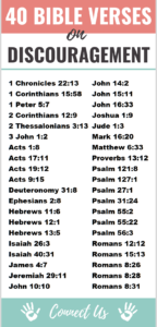 40 Uplifting Bible Scriptures on Discouragement – ConnectUS
