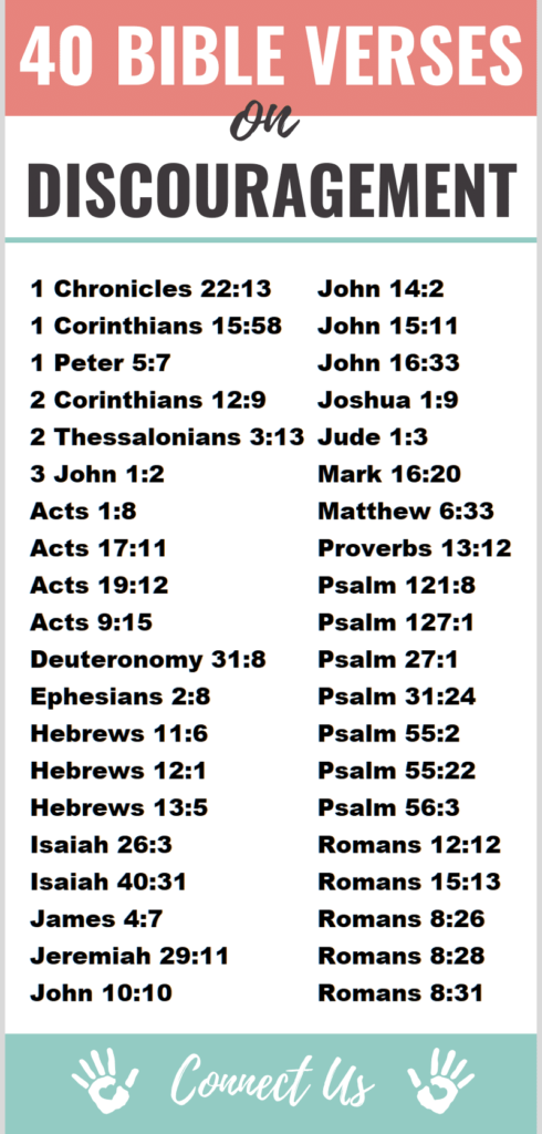 40 Uplifting Bible Scriptures on Discouragement – ConnectUS