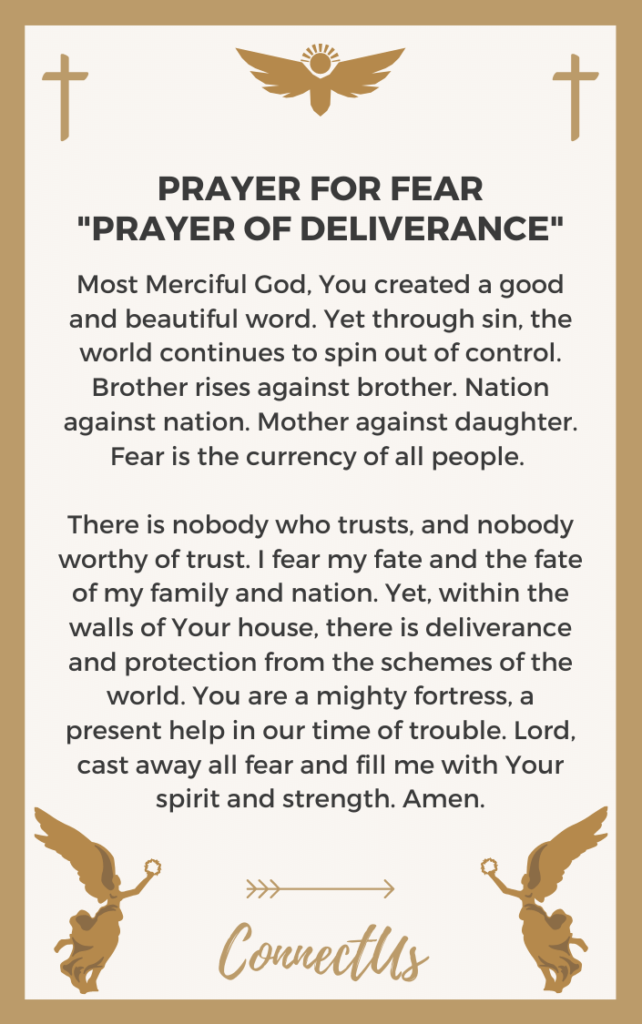 20 Powerful Prayers for Fear – ConnectUS