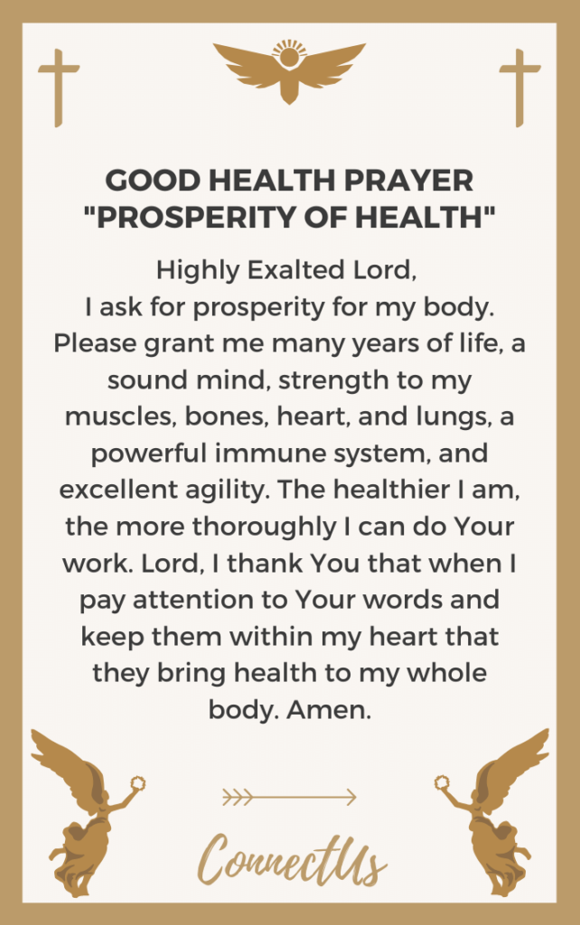 10 Strong Prayers for Good Health – ConnectUS