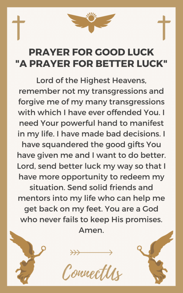 11 Powerful Prayers for Good Luck – ConnectUS