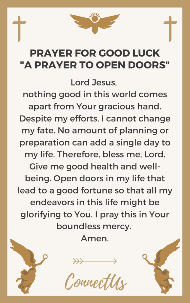 11 Powerful Prayers for Good Luck – ConnectUS