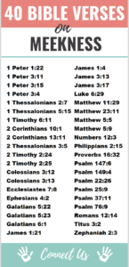 40 Important Bible Scriptures on Meekness – ConnectUS