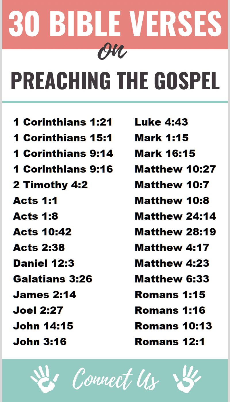 30 Best Bible Scriptures On Preaching The Gospel ConnectUS