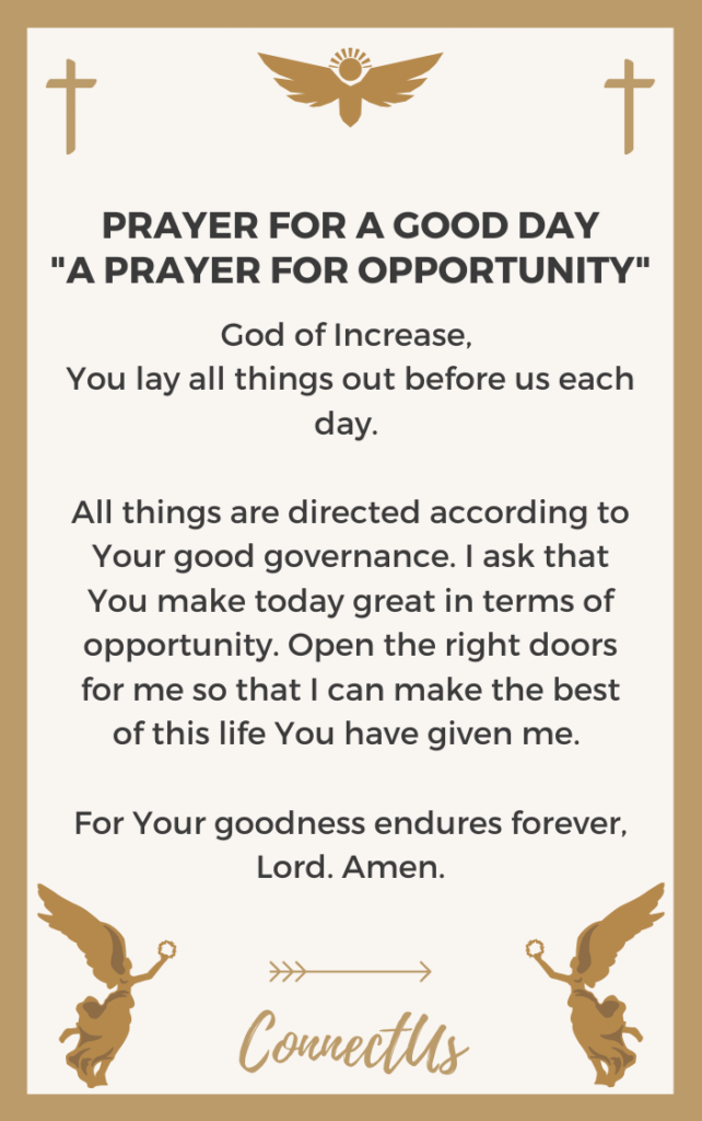25 Inspirational Prayers for a Good Day – ConnectUS