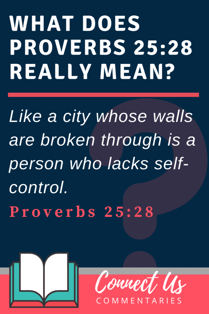 Proverbs 25:28 Meaning of like a City Whose Walls Are Broken Through ...