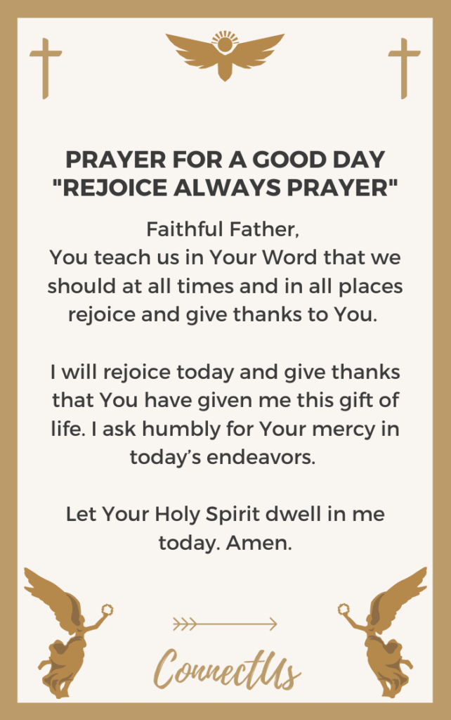 25 Inspirational Prayers for a Good Day – ConnectUS