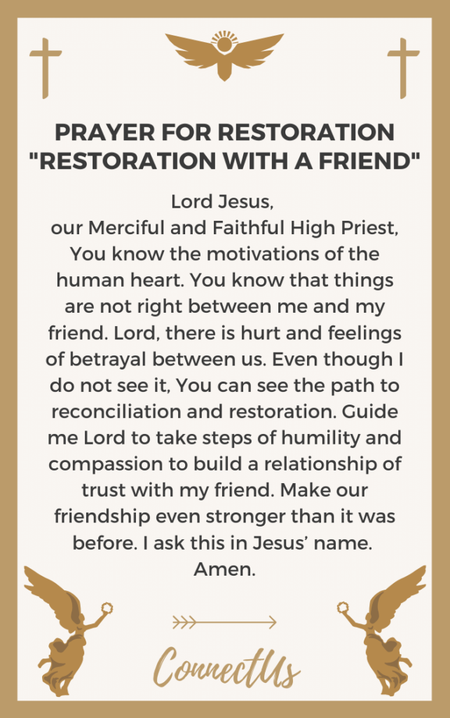 10 Strong Prayers for Restoration – ConnectUS