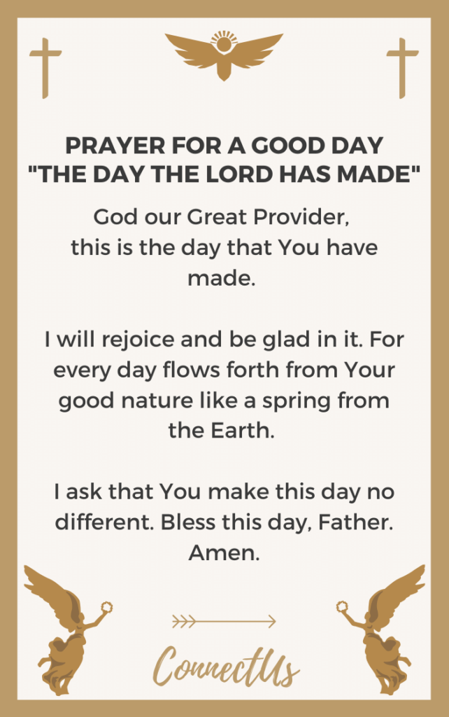 25 Inspirational Prayers for a Good Day – ConnectUS