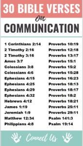 30 Important Bible Scriptures on Communication – ConnectUS