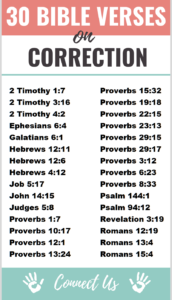 30 Best Bible Scriptures on Correction – ConnectUS