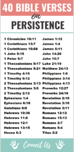 40 Encouraging Bible Scriptures on Persistence – ConnectUS
