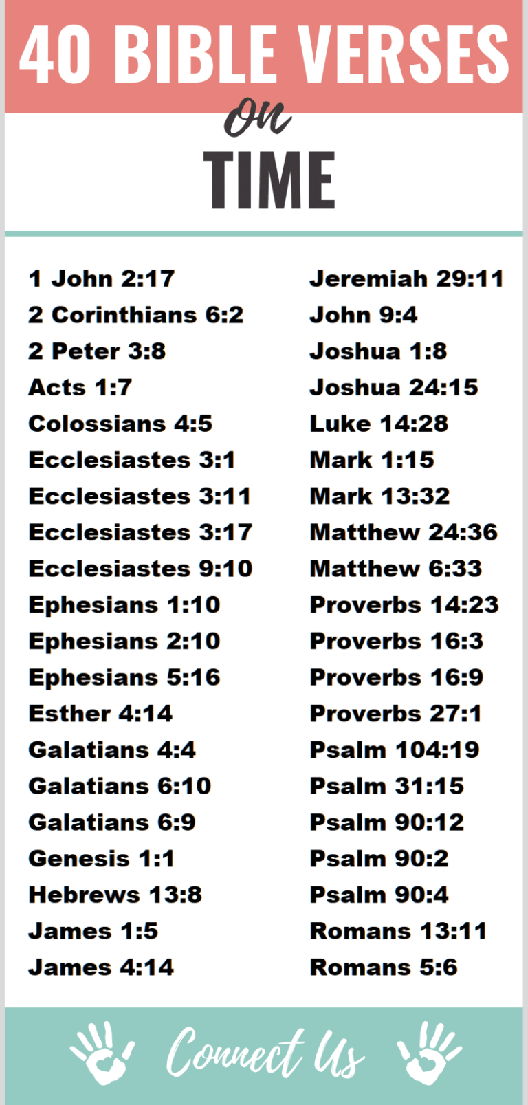 40 Best Bible Scriptures on Time – ConnectUS
