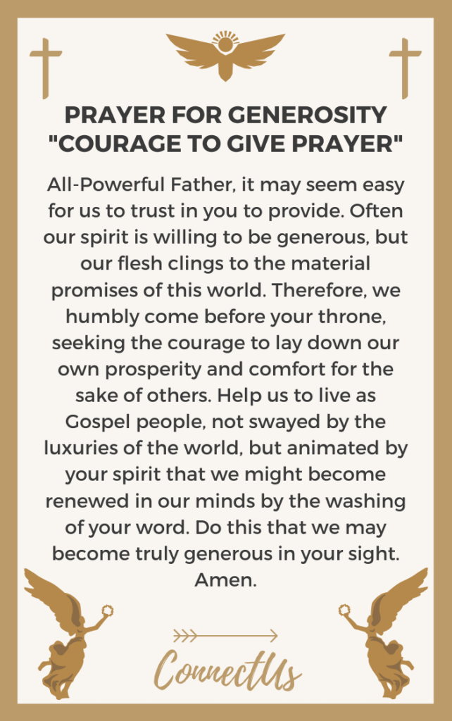 10 Powerful Prayers for Generosity – ConnectUS