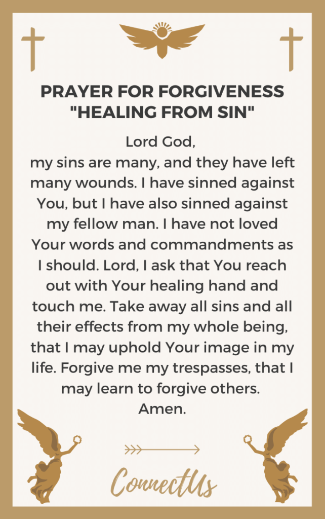 25 Strong Prayers for Forgiveness of Sins – ConnectUS