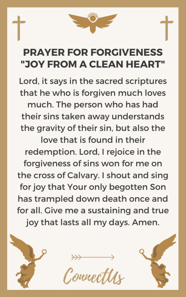 25 Strong Prayers for Forgiveness of Sins – ConnectUS