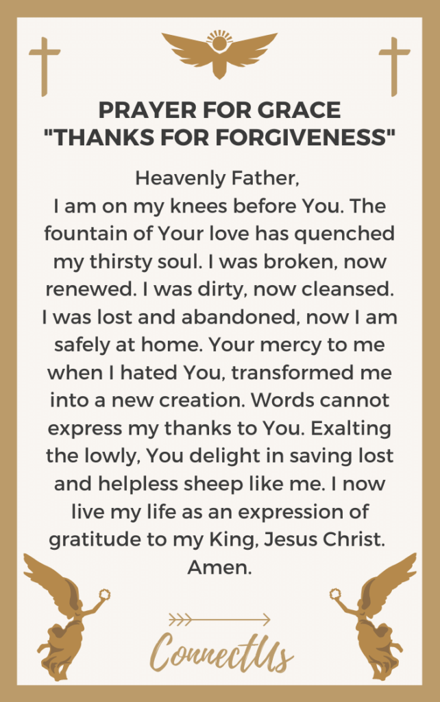 25 Powerful Prayers for Grace – ConnectUS