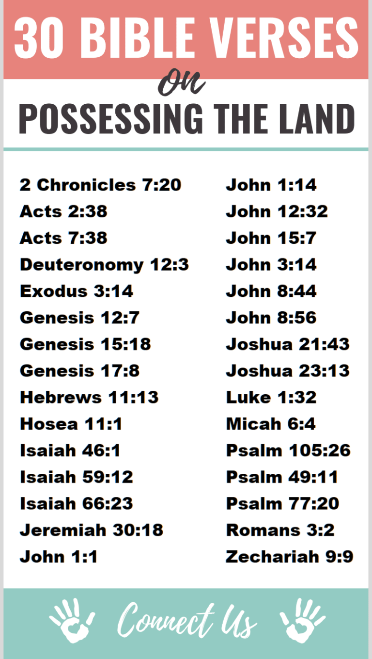 30 Best Bible Scriptures on Possessing the Land – ConnectUS