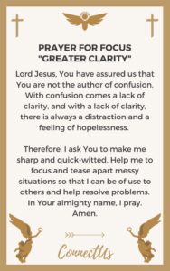 10 Strong Prayers for Focus – ConnectUS