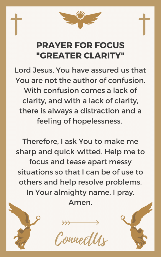 10 Strong Prayers for Focus – ConnectUS