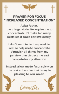10 Strong Prayers for Focus – ConnectUS
