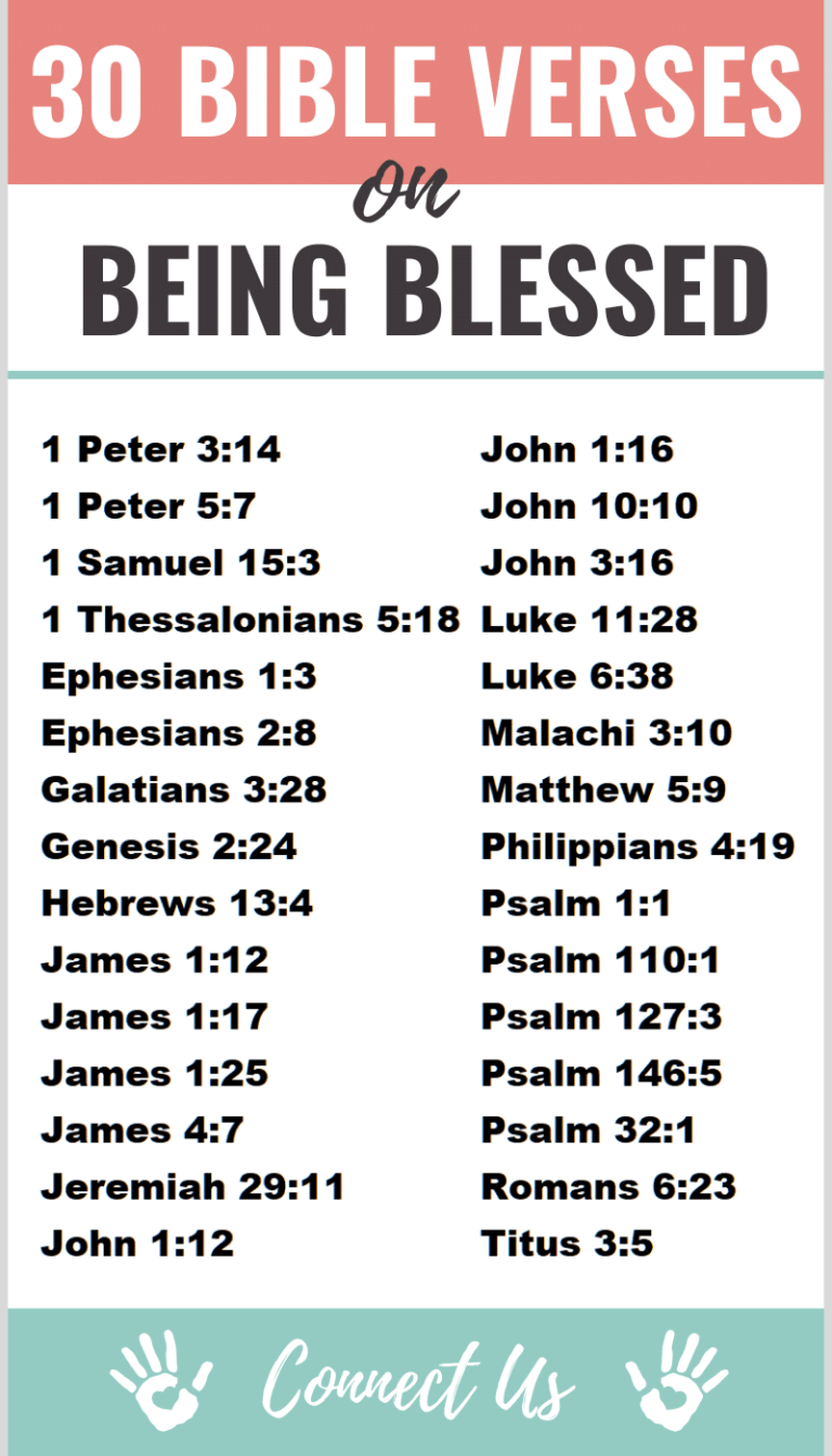30 Encouraging Bible Scriptures on Being Blessed – ConnectUS