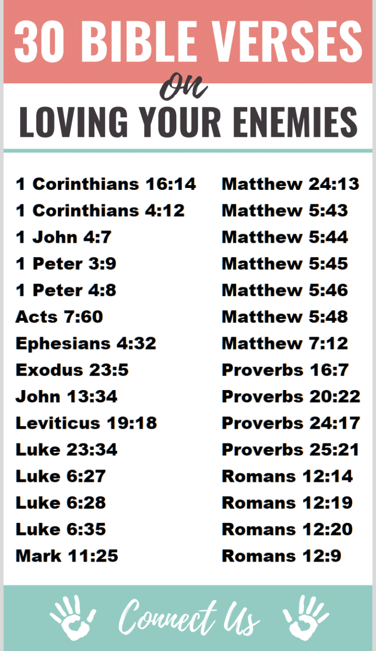 30 Compelling Bible Scriptures on Loving Your Enemies – ConnectUS