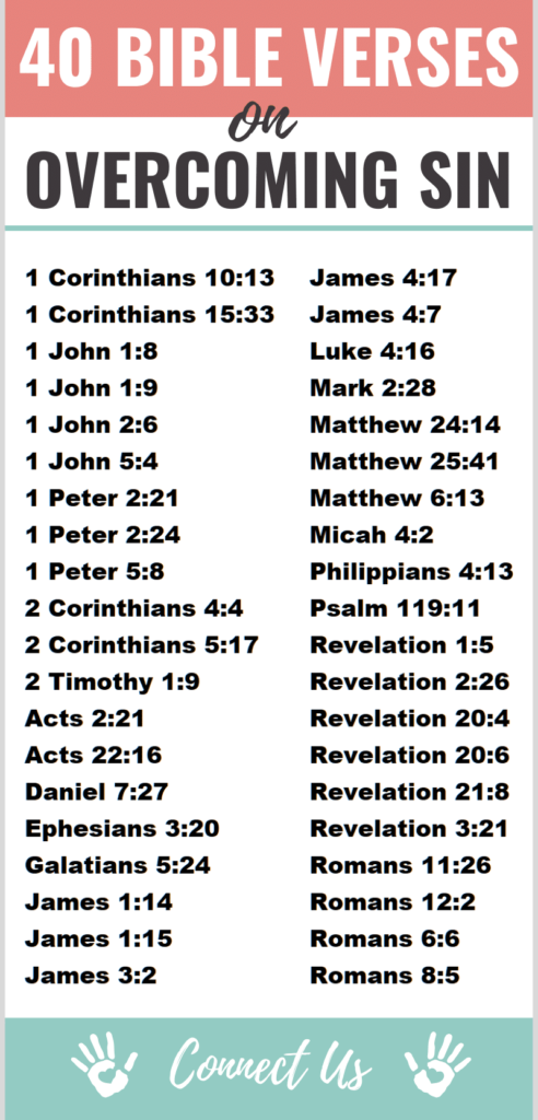 40 Encouraging Bible Scriptures on Overcoming Sin – ConnectUS