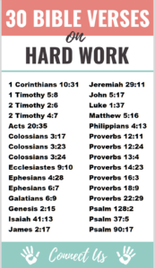 30 Compelling Bible Scriptures on Hard Work – ConnectUS