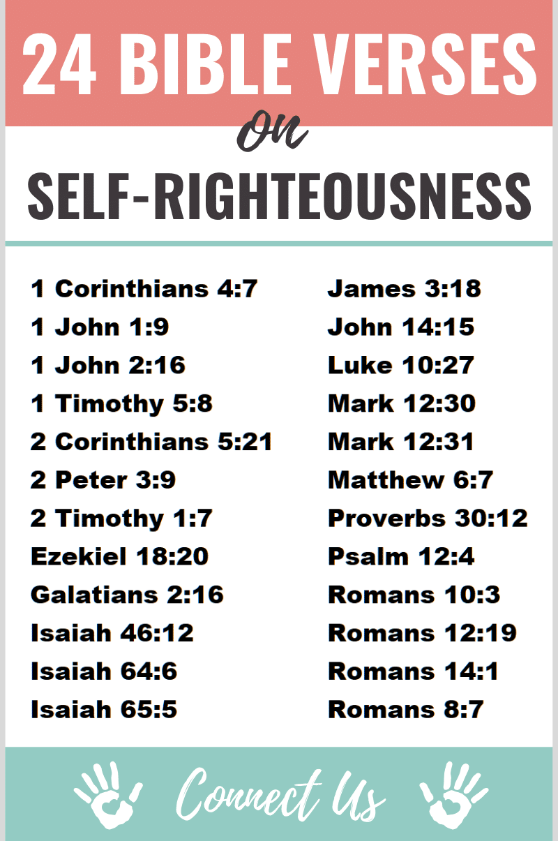 25 Important Bible Scriptures On Self Righteousness ConnectUS